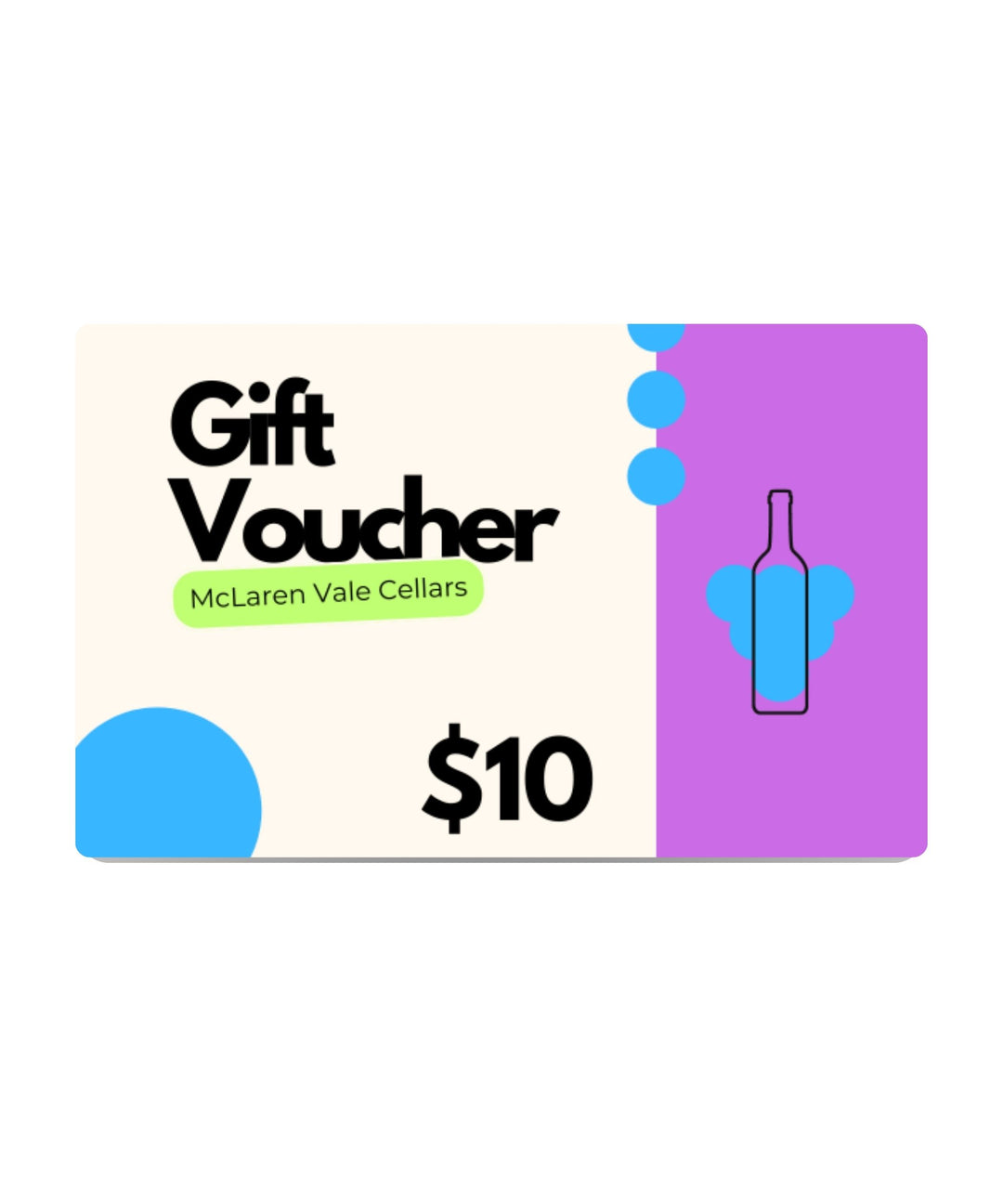 McLaren Vale Cellars Gift Cards $10, $25, $50 & $100